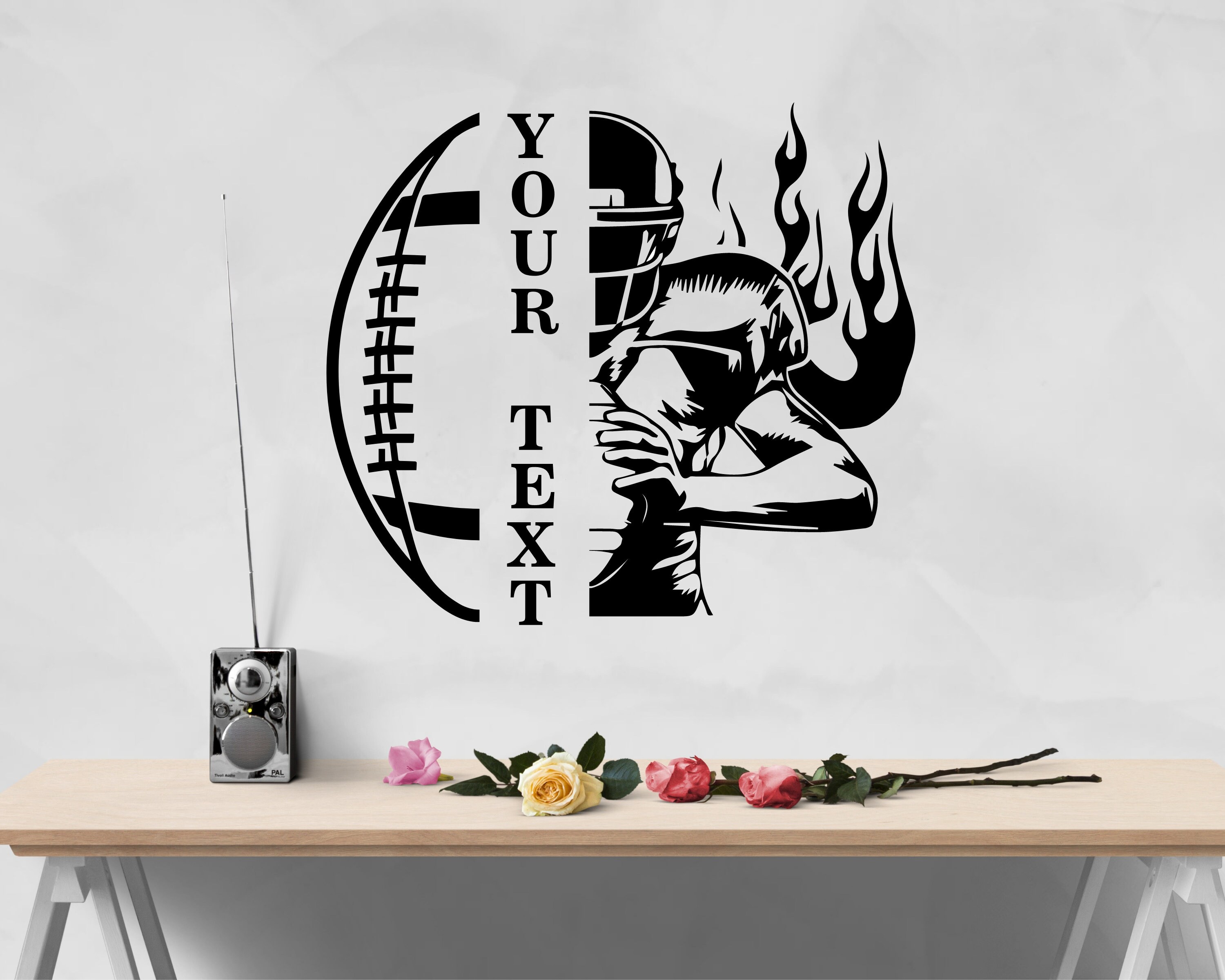 Custom Football Player With Name Design SVG PNG DXF Football - Etsy