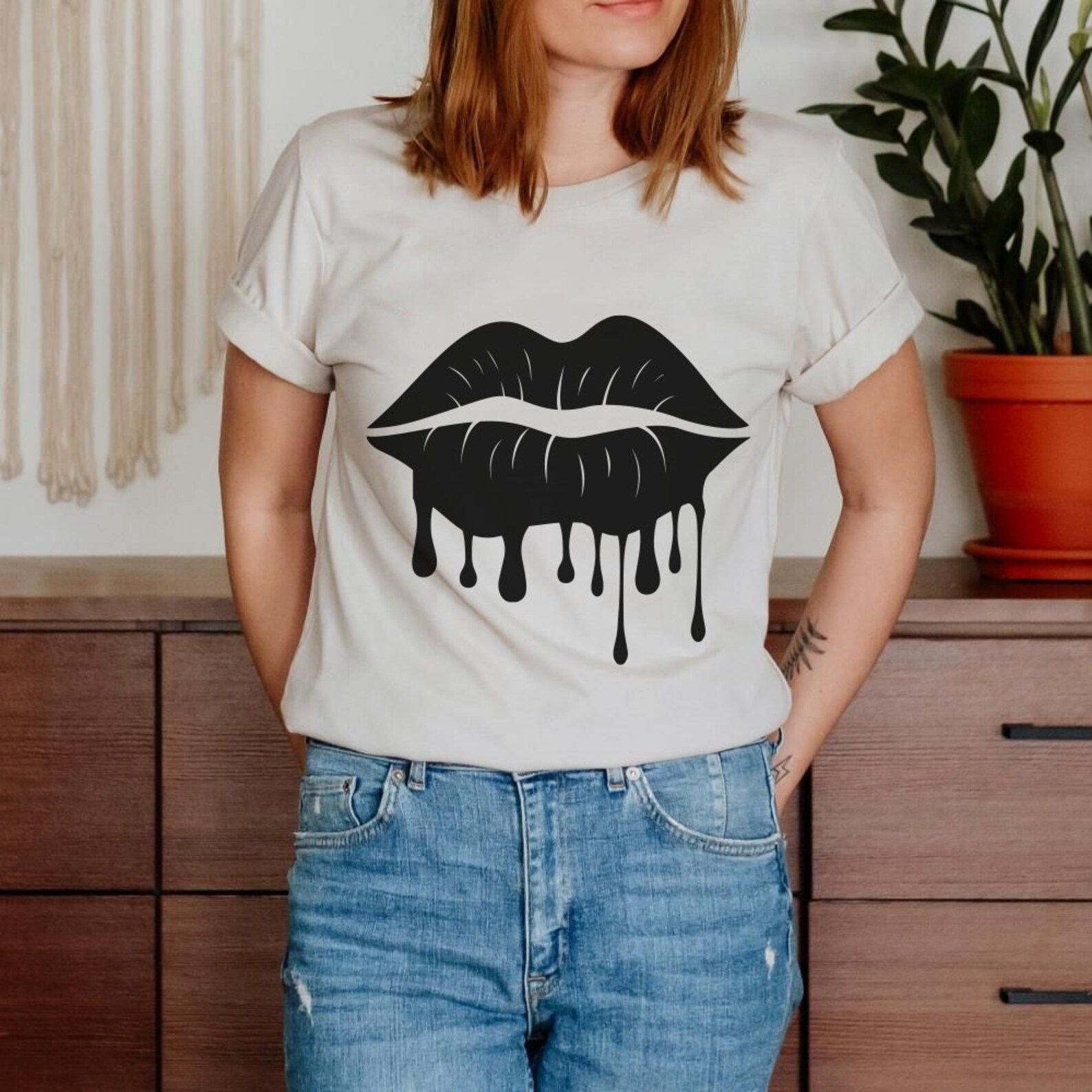 Lips SVG Bundle Dripping Lips Svg File for Cricut Makeup Silhouette Cut Files Lips Kissing Svg ...