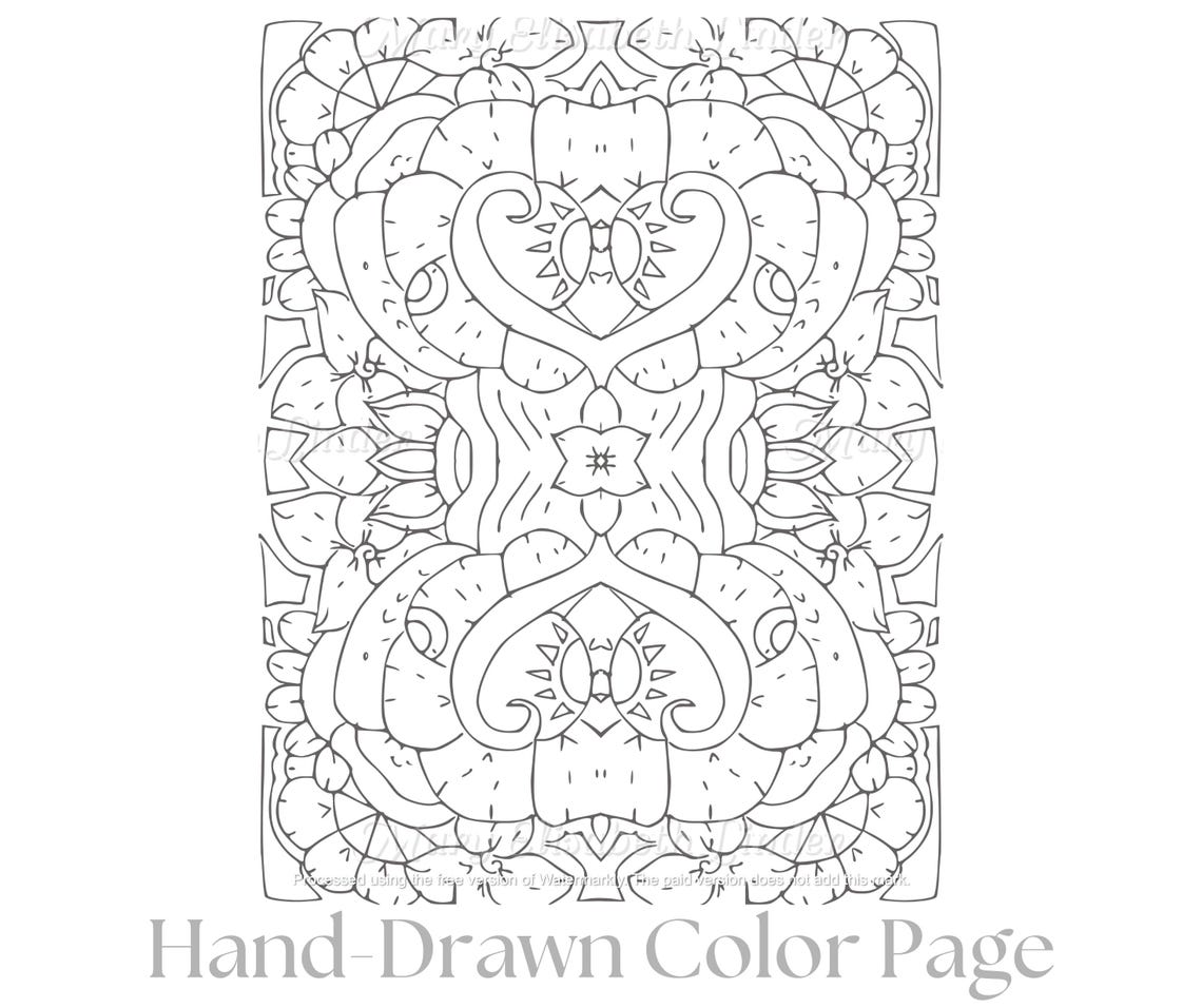 Abstract Printable Color Page Original Artwork Not Ai - Etsy