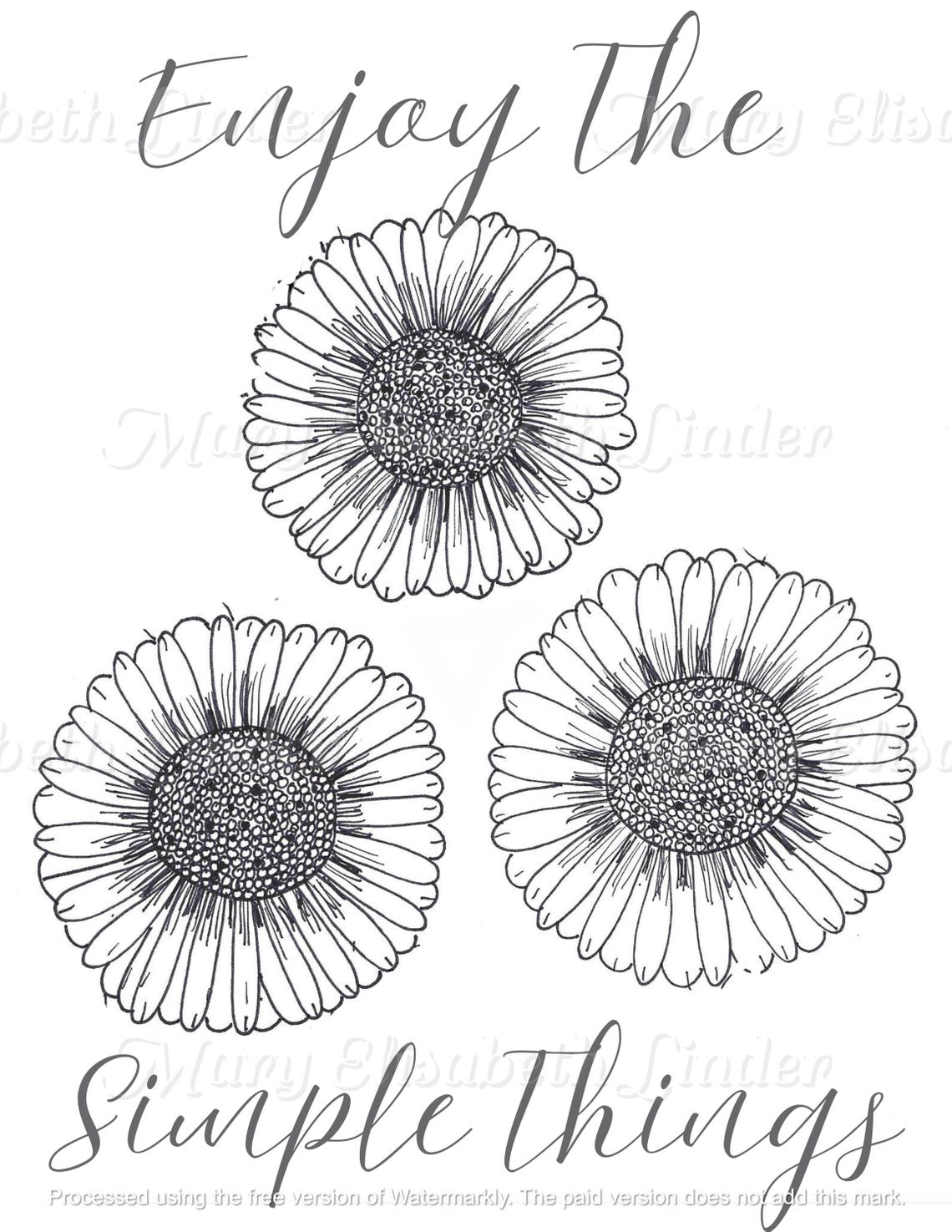 Simple Things Printable Color Page Original Artwork Not Ai - Etsy