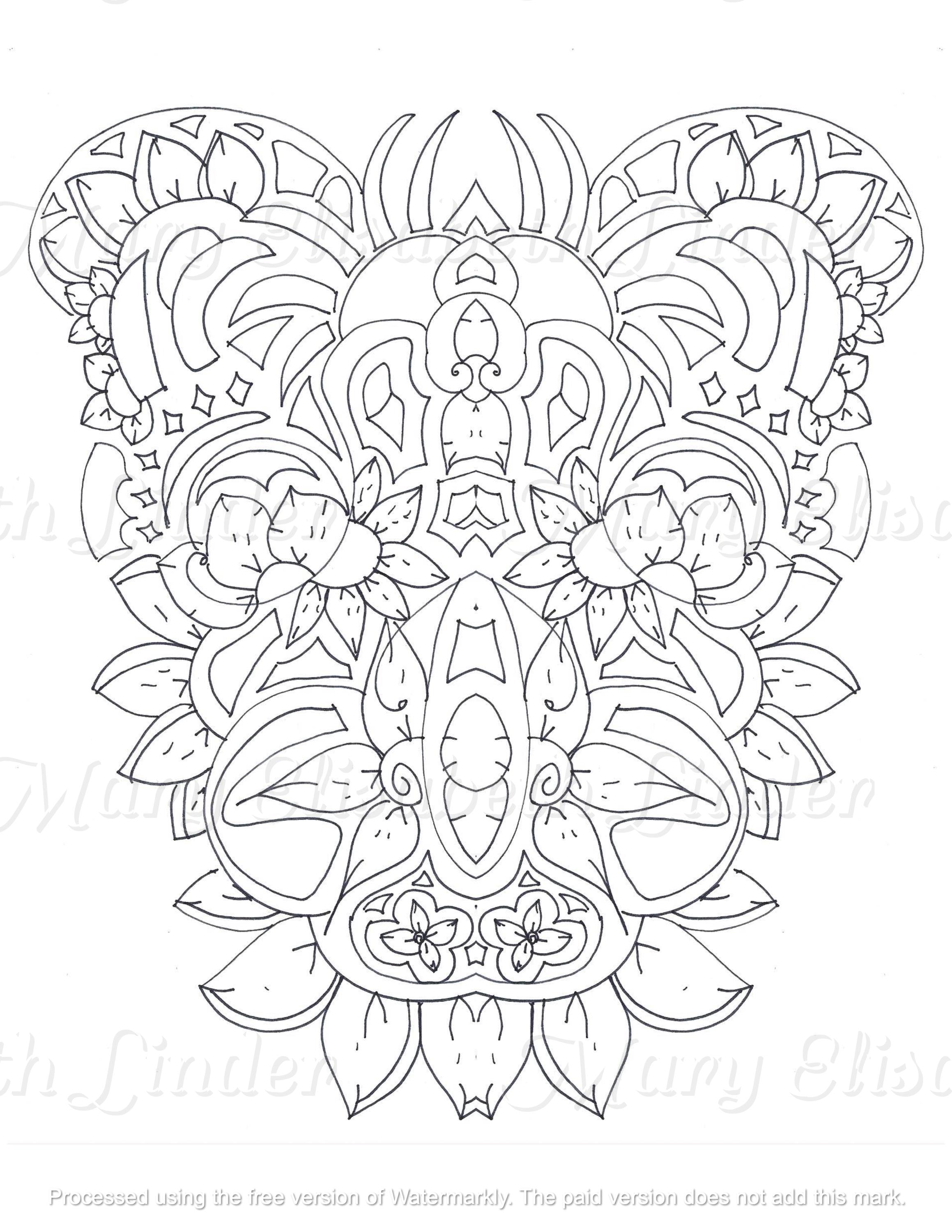 Flower Collage Printable Color Page Original Artwork Not Ai - Etsy