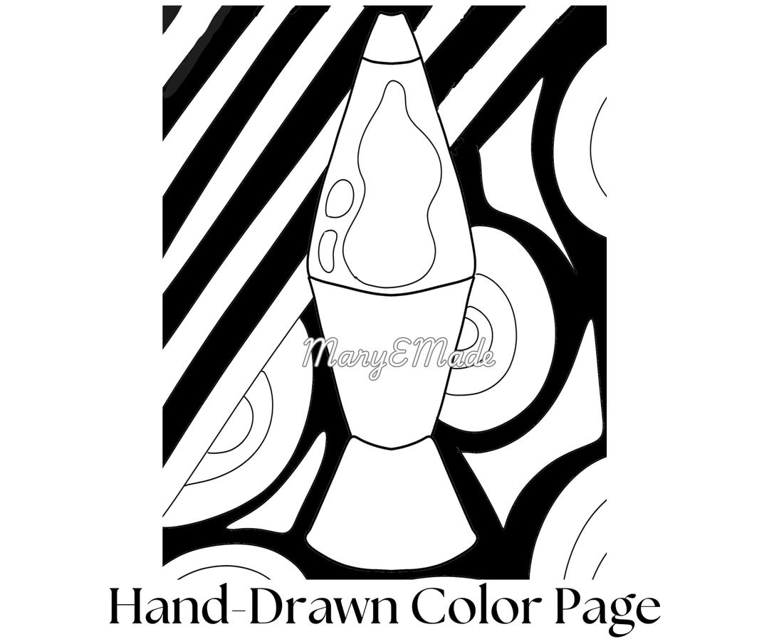 Lava Lamp Printable Color Page Original Artwork Not Ai - Etsy