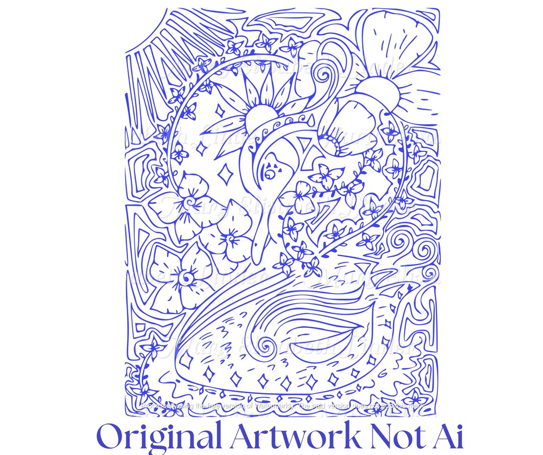 Blue Swan Printable Color Page Original Artwork Not Ai - Etsy