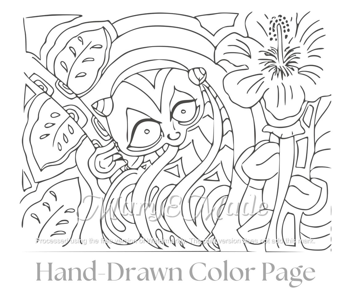 Slow Loris Printable Color Page Original Artwork Not Ai - Etsy