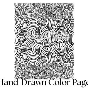 Swirls Printable Color Page Original Artwork Not Ai - Etsy