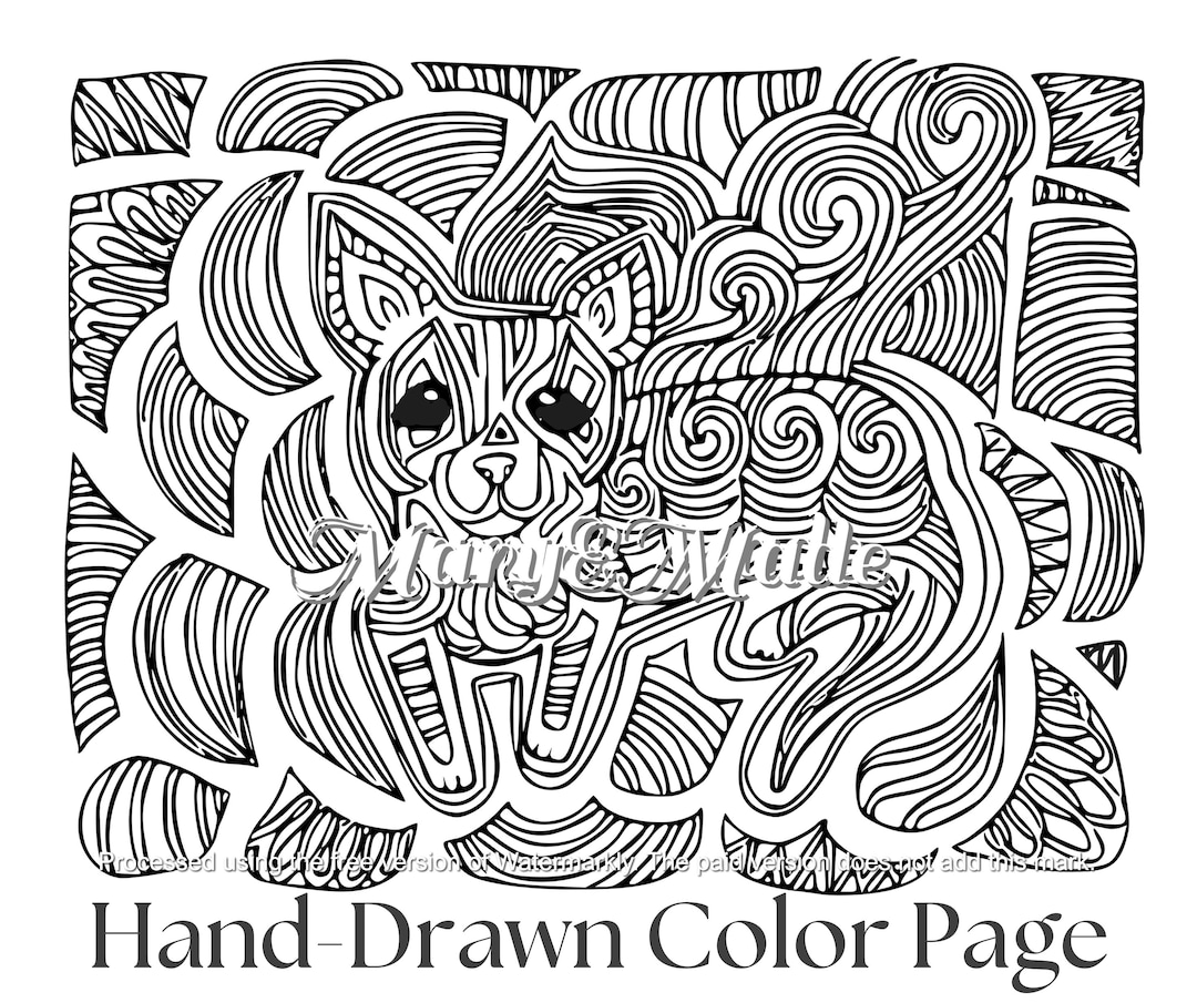 Chichi Chihuahua Printable Color Page Original Artwork Not Ai - Etsy