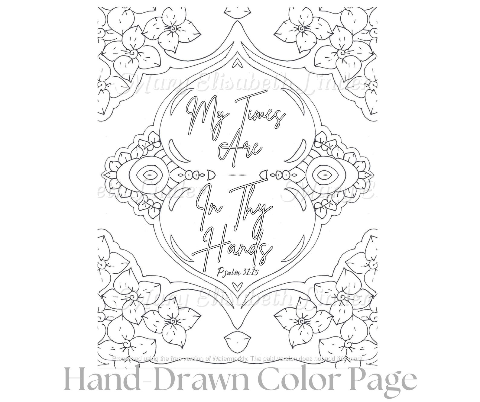 Hour Glass Printable Color Page Original Artwork Not Ai - Etsy