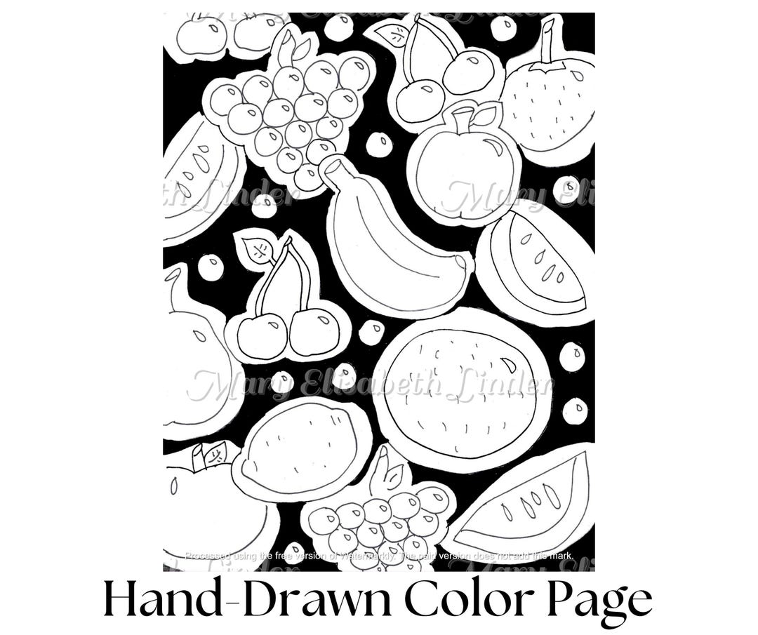 Be Fruitful Printable Color Page Original Artwork Not Ai - Etsy