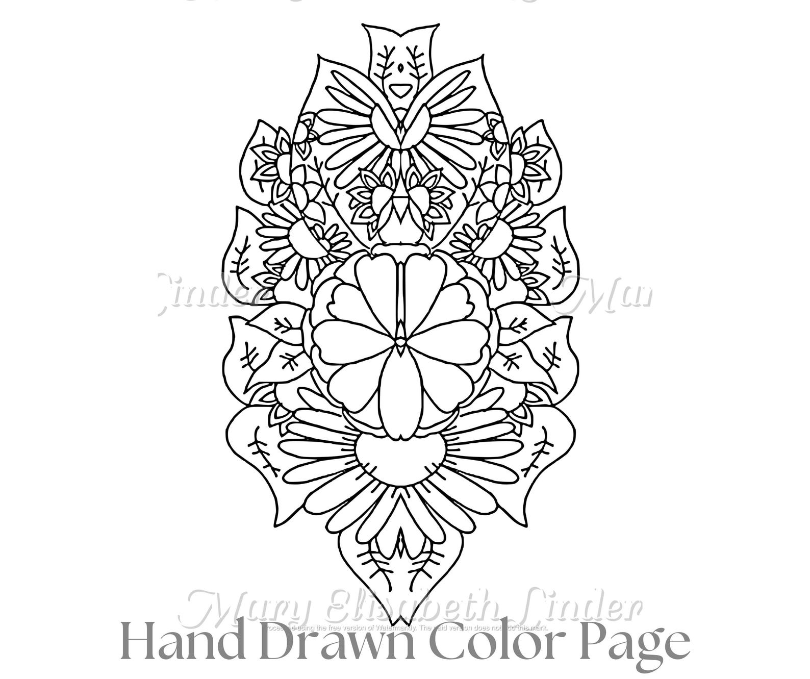 Ornamental Printable Color Page Original Artwork Not Ai - Etsy