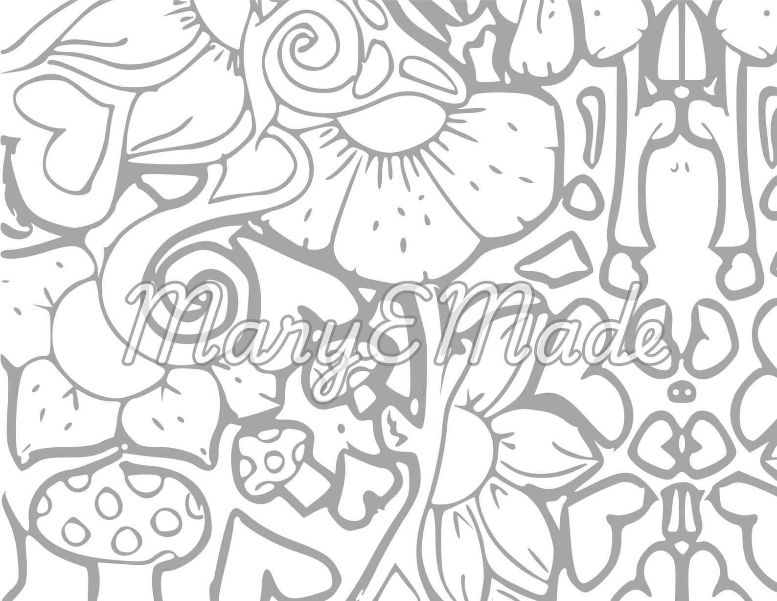 Whimsical Pretties Printable Color Page Original Artwork Not Ai - Etsy