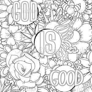 God is Good Printable Color Art Page Original Artwork Not Ai - Etsy