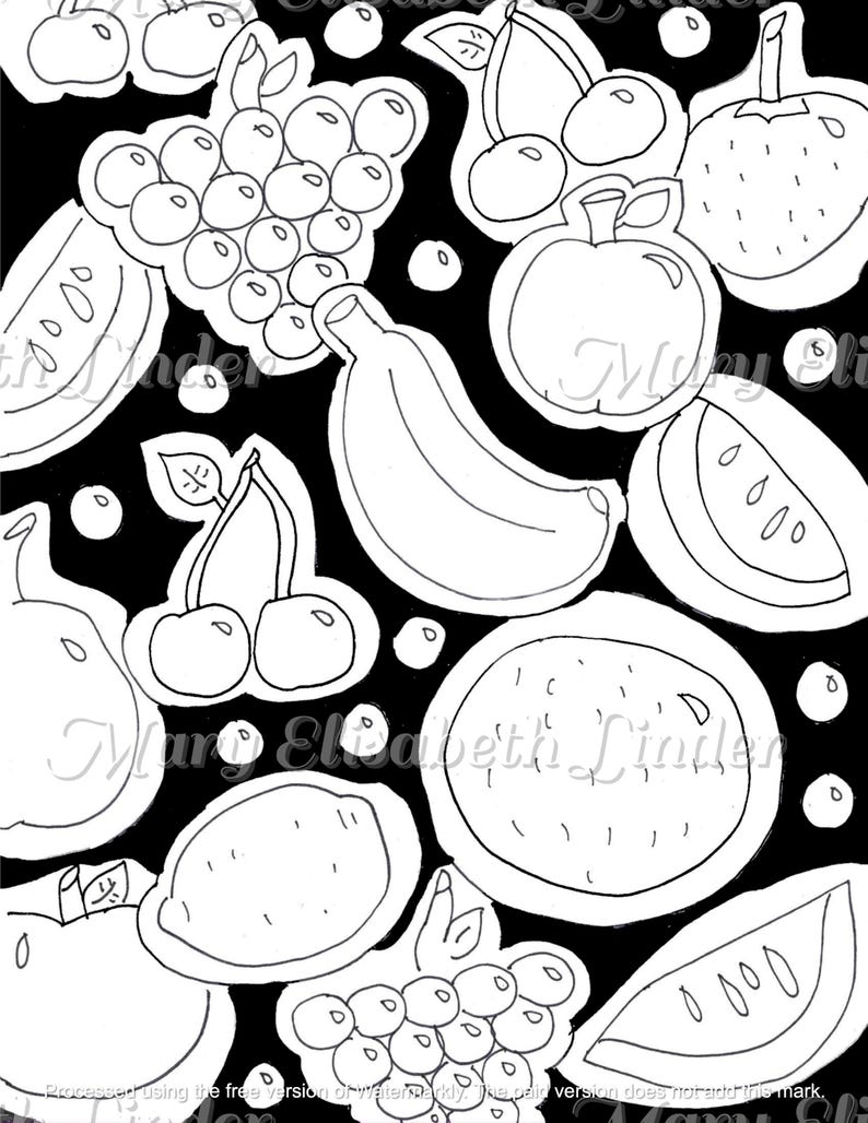 Be Fruitful Printable Color Page Original Artwork Not Ai - Etsy