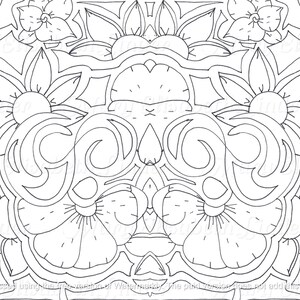 Intricate Florals Printable Color Page Original Artwork Not Ai - Etsy