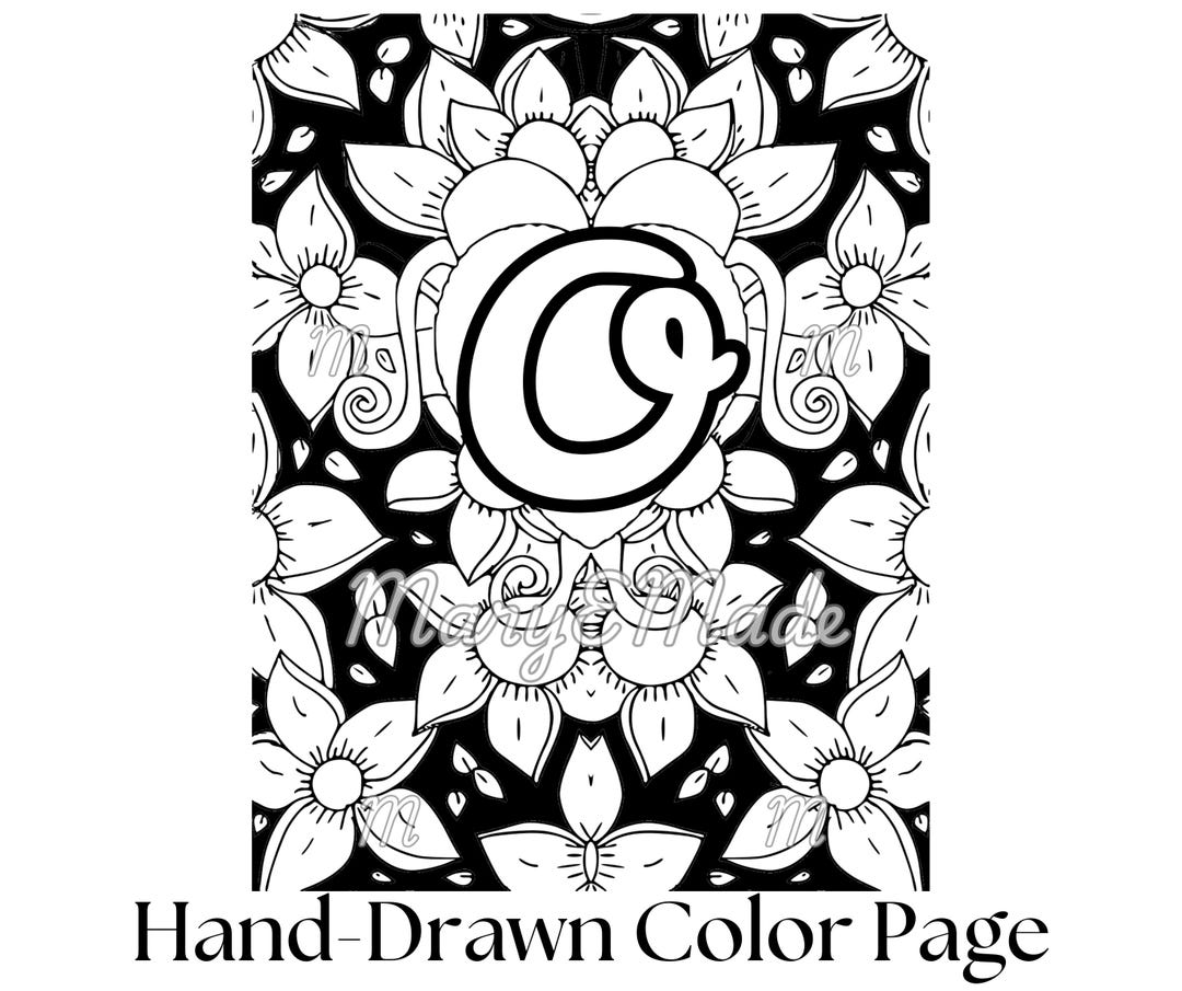 Initial Alphabetic Letter 'O' Printable Color Page Original Artwork Not ...