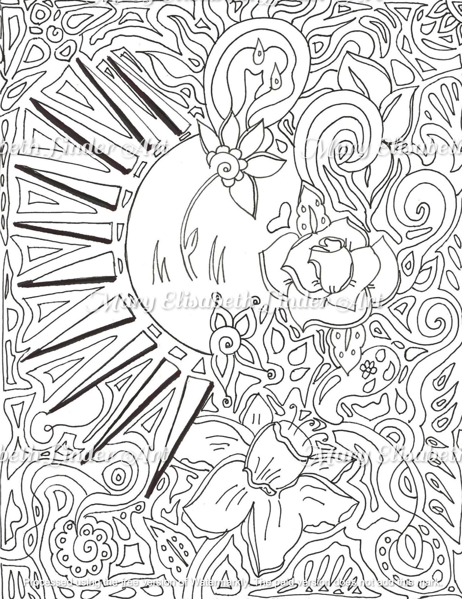 Ambient Sunshine Printable Color Art Page Non Ai Art - Etsy