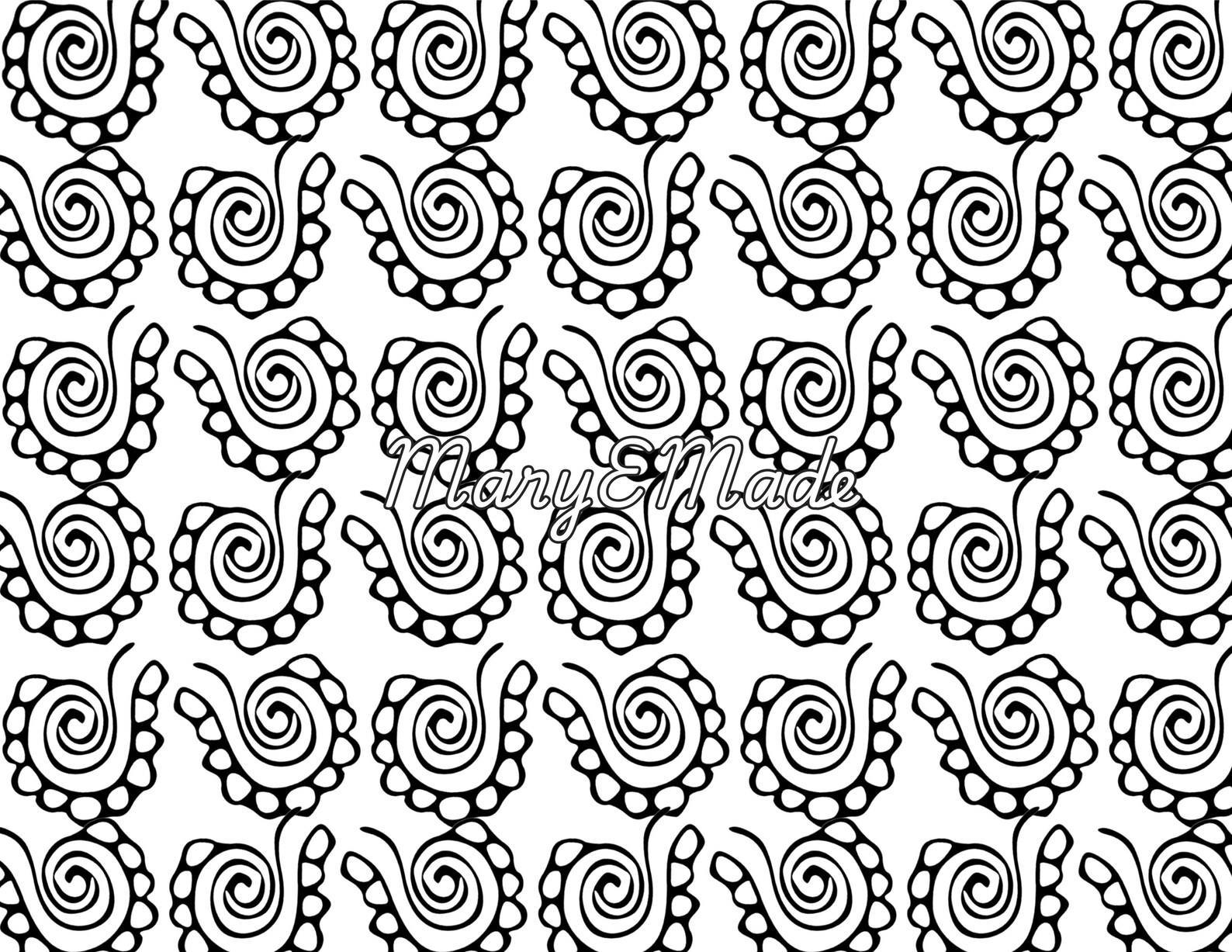 Curly Swirlies Printable Color Page Original Artwork Not Ai - Etsy