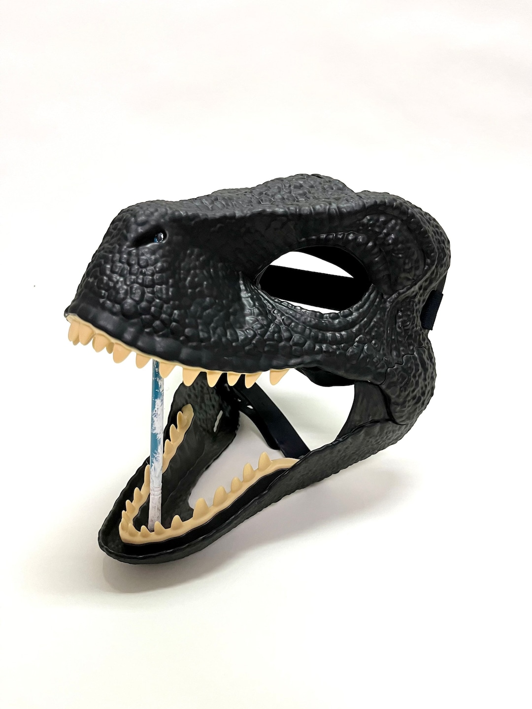 Black Base Painted Raptor Dinosaur Mask for Kids Cosplay or Starter ...