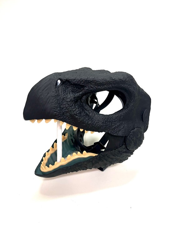 Black Base Painted Therizinosaurus Raptor Dinosaur Mask for | Etsy