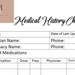 Medical History Chart PDF - Etsy