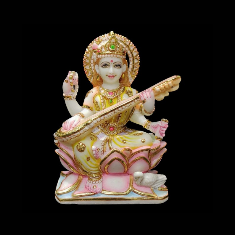 Maa Saraswati Statue, Saraswati Statue, Saraswati Ido, Saraswati Marble ...