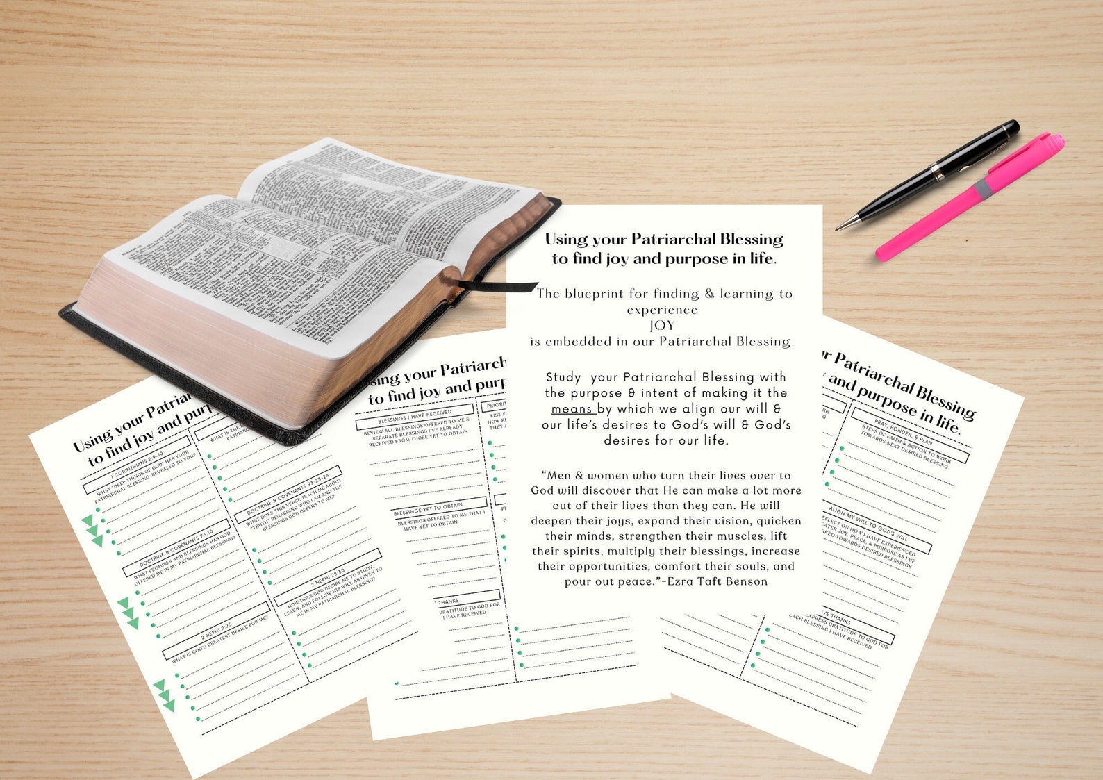 Patriarchal Blessing Study Guide, Instant Printable, PDF Download, Finding Joy, Purpose ...
