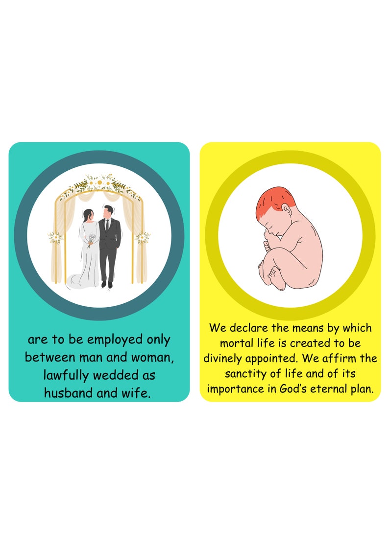 The Family Proclamation to the World Printable Memorization Flashcards ...