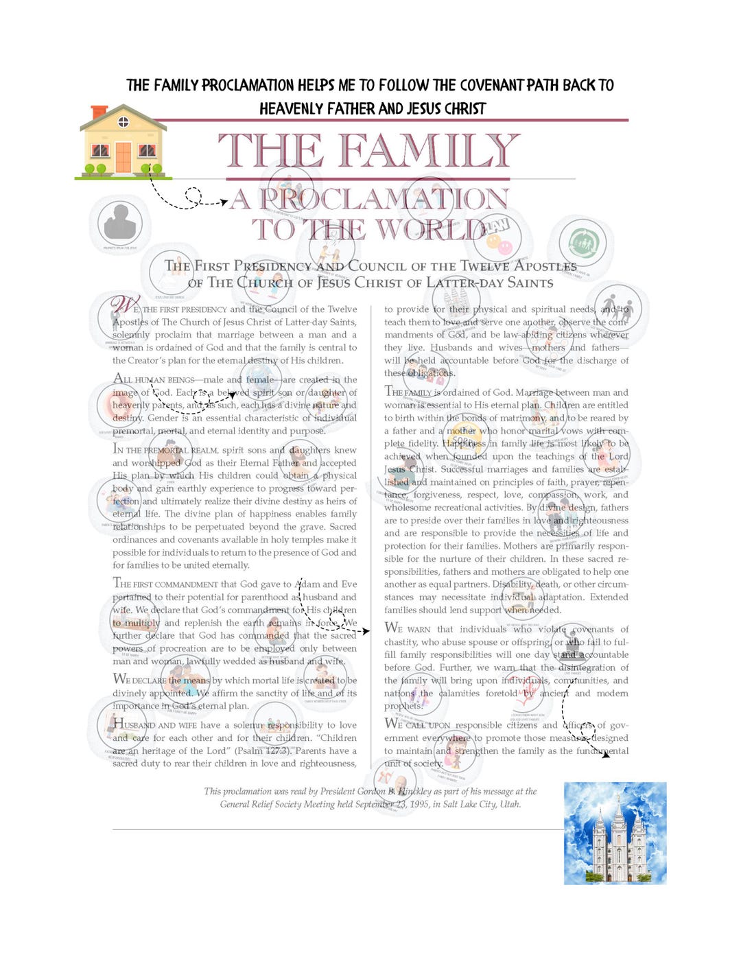 The Family Proclamation Covenant Path, Digital Download, LDS Doctrine ...