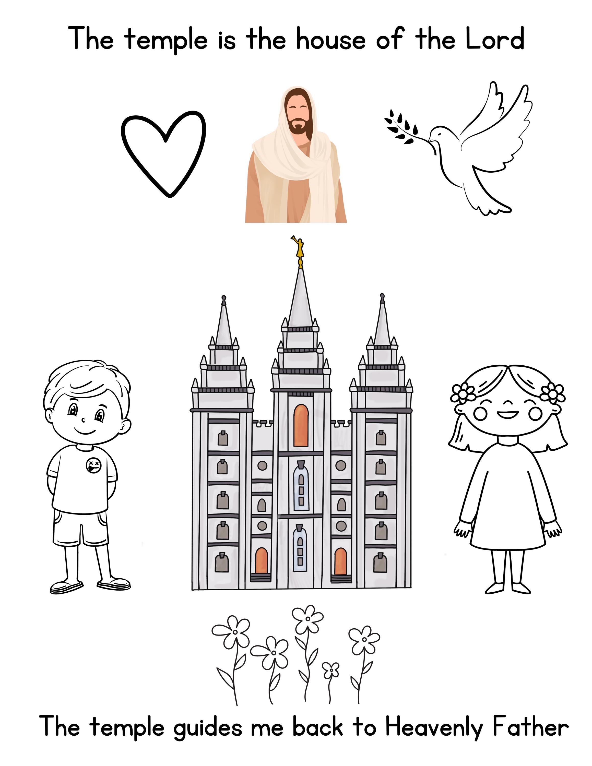 LDS Primary Printable, Digital Download, the Temple is the House of the ...