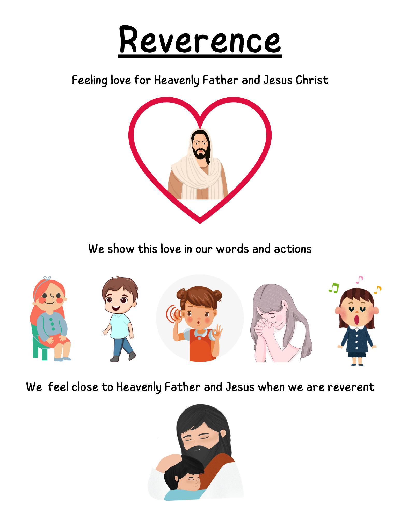 LDS Primary Printable Teaching Children About Reverence, Meaning of ...