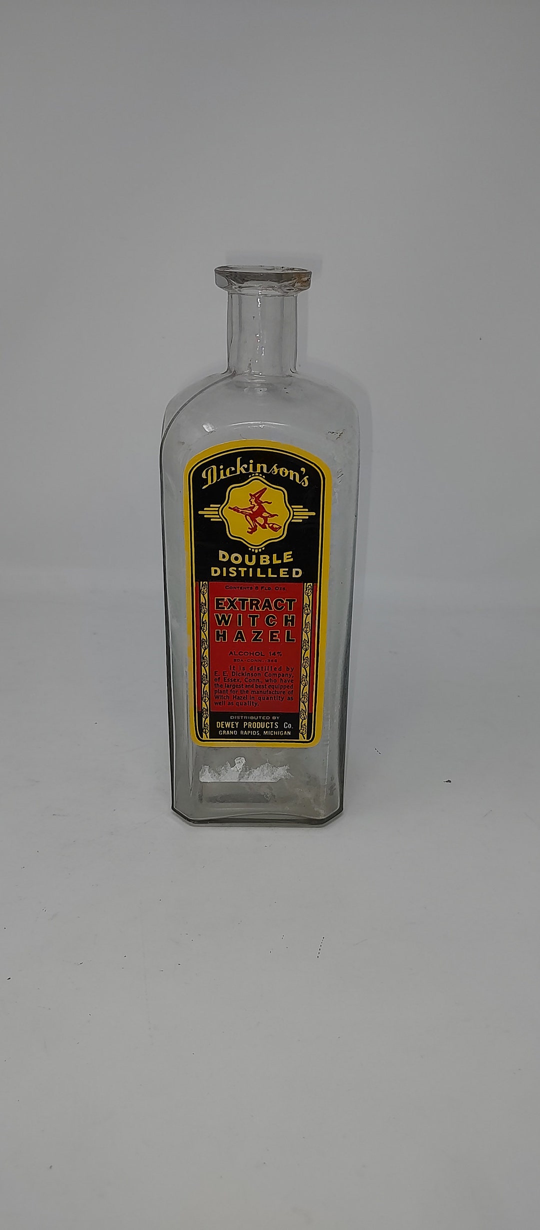 Antique Dickinson's Witch Hazel Bottle With Witch Logo - Etsy