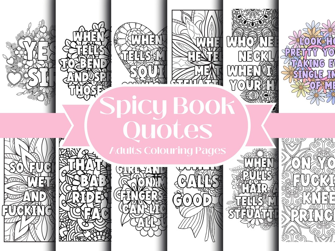 22 Spicy Book Quotes Colouring Pages // Adult Colouring Pages ...
