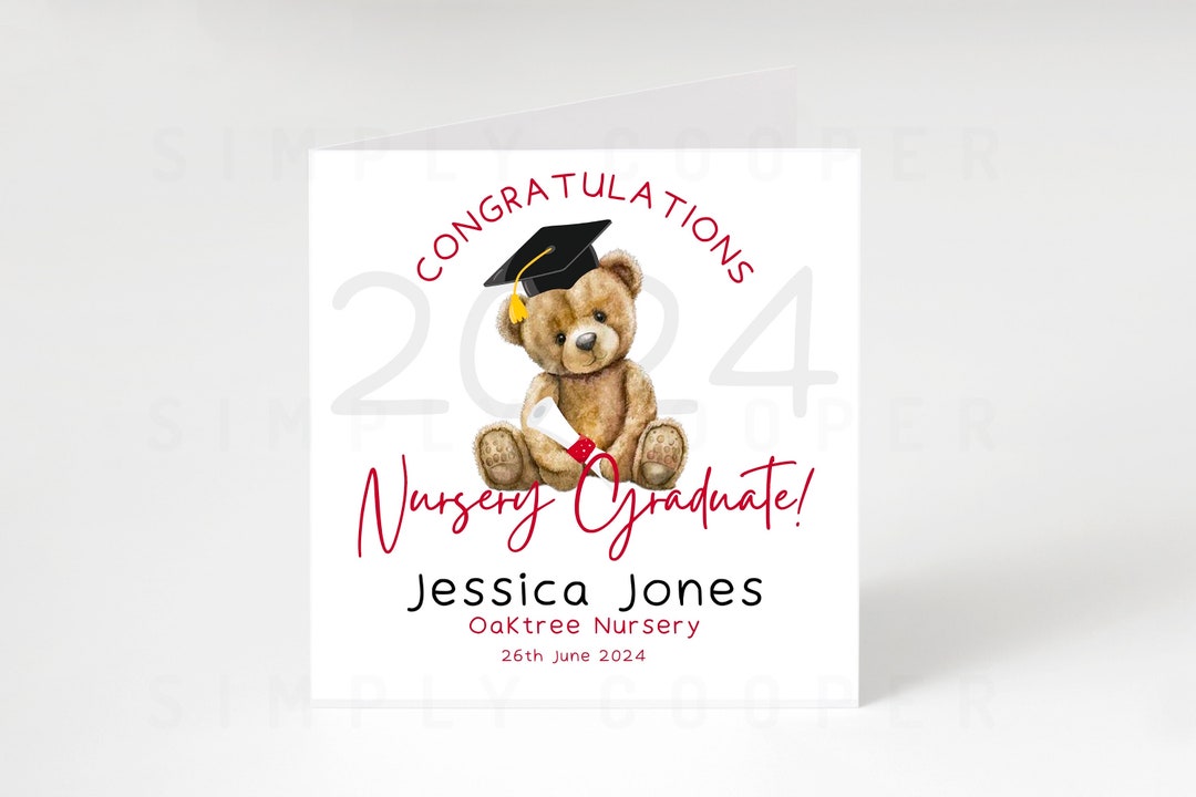 Nursery Graduation // Preschool Graduation Card // Graduate 2024 ...
