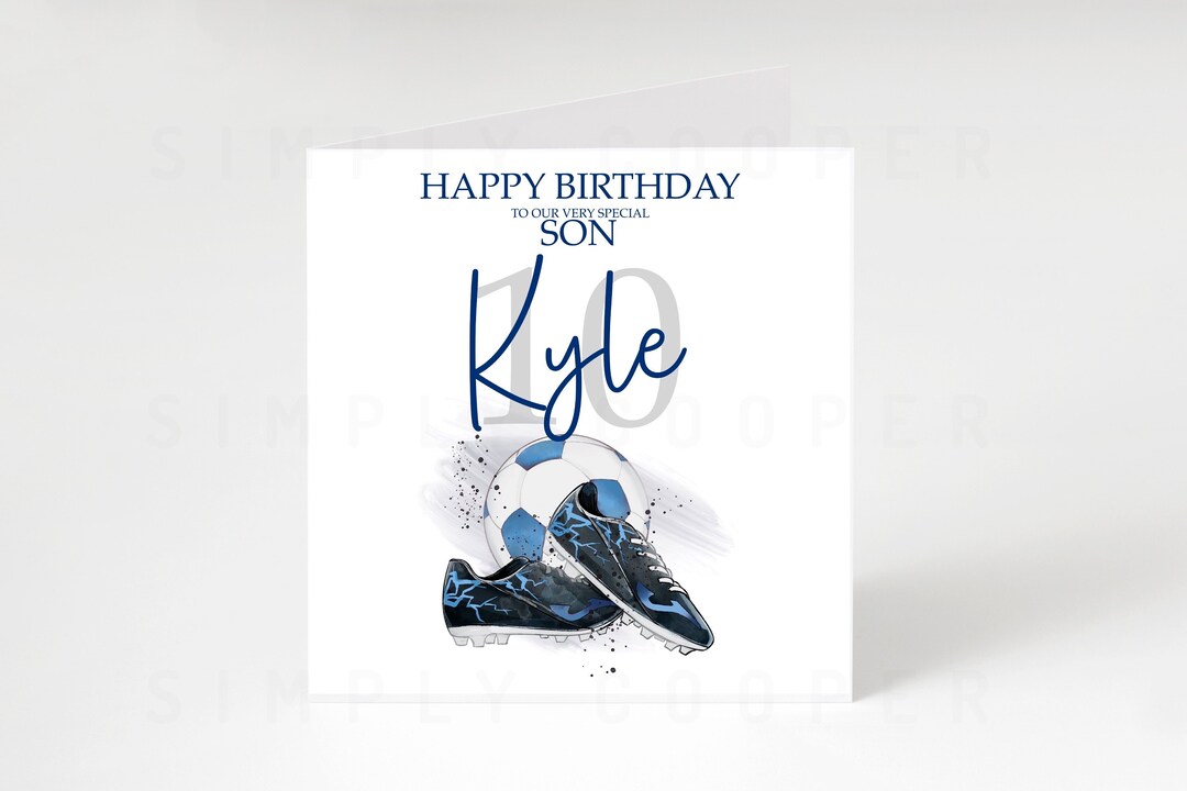 Boys Football Birthday Card // Personalised // Age // Football ...