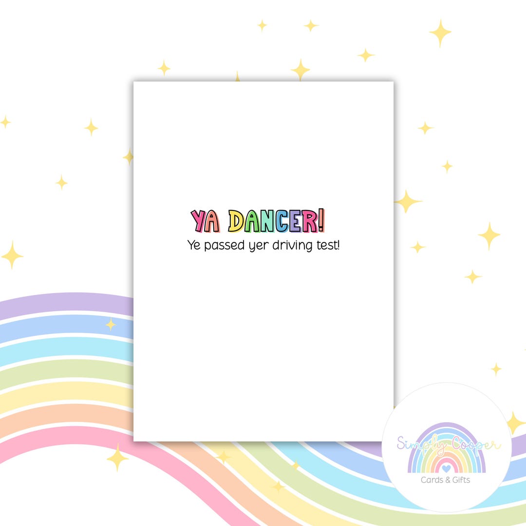 Scottish Phrase Card | Ya Dancer! Ye Passed Yer Driving Test | Funny ...