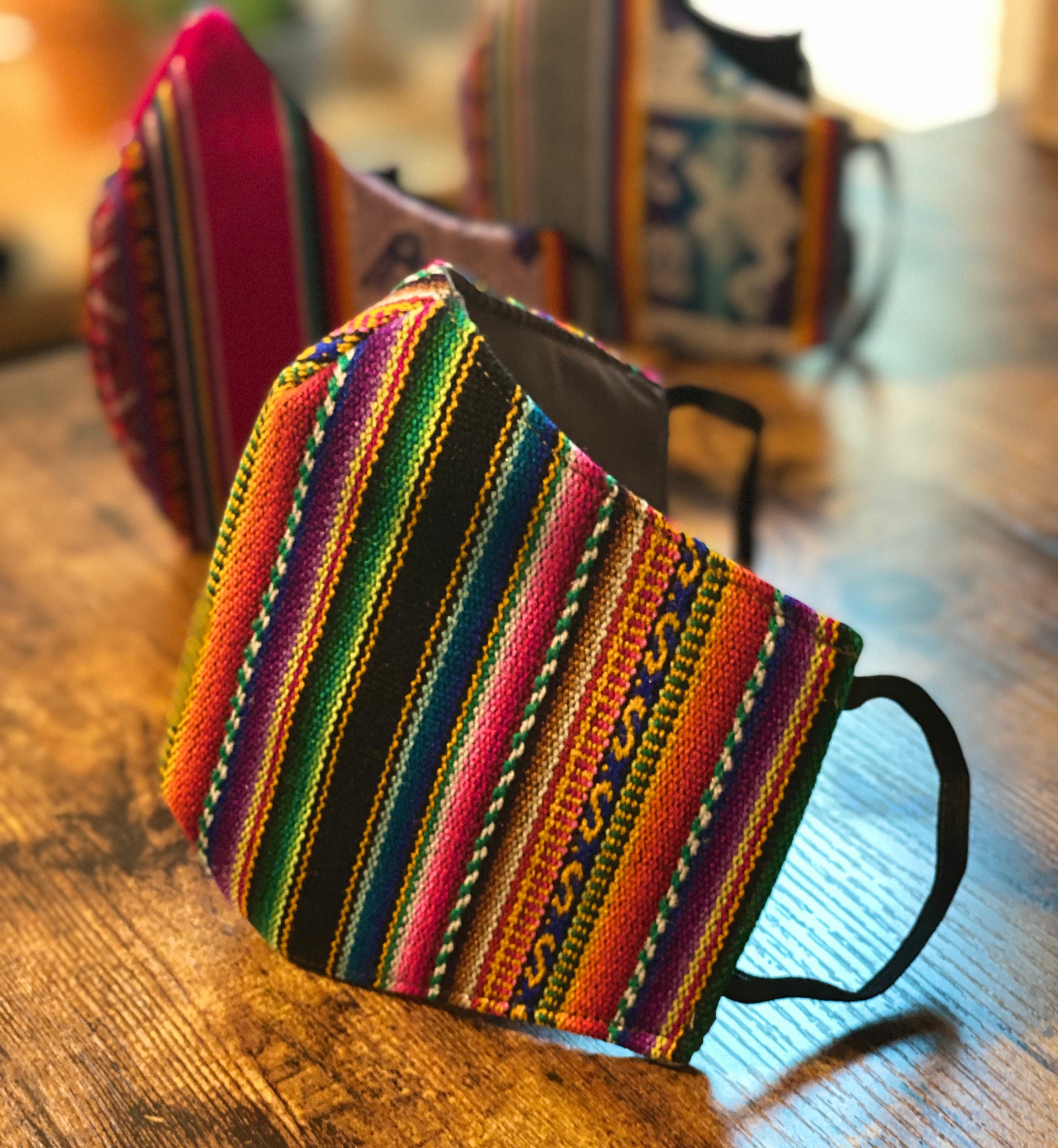 Peruvian Face Mask Colorful Mask Peruvian Style Artisans - Etsy