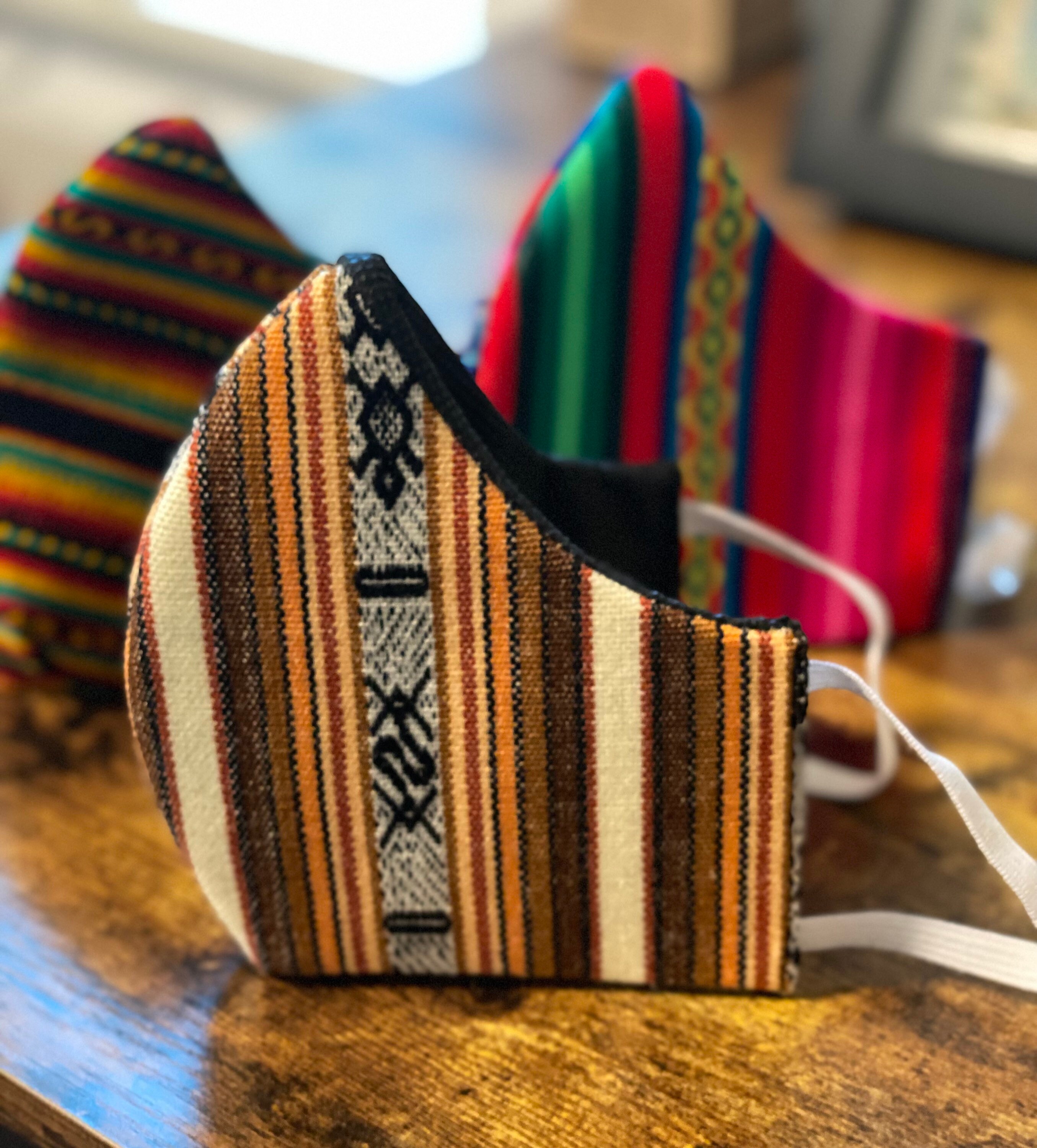 Peruvian Face Mask Colorful Mask Peruvian Style Artisans - Etsy