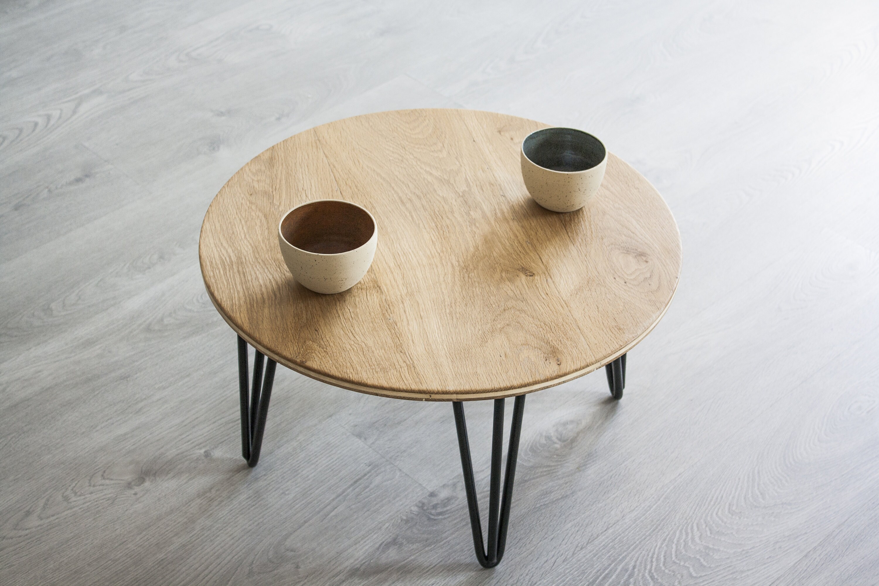 Minimalist Low Coffee Table Living Room Table in Minimal Style Oak and ...