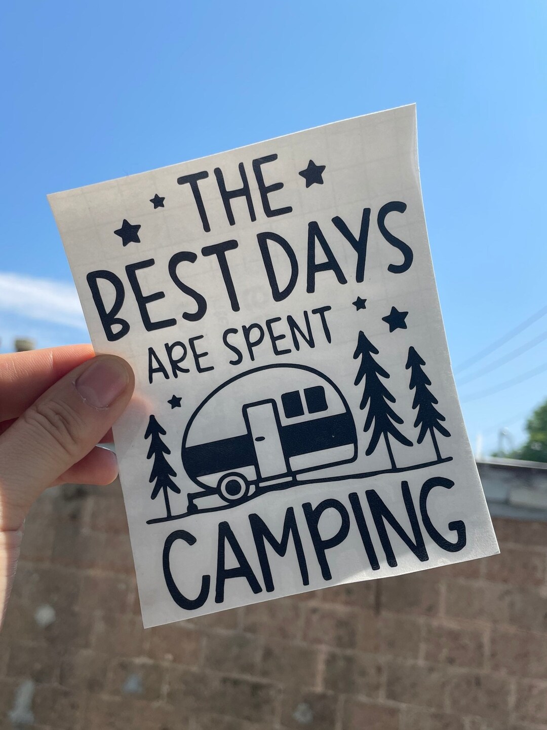 Vinyl Sticker Decal the Best Days Are Spent Camping for Cars Side ...