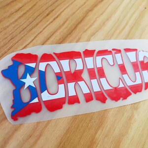 Puerto Rico Flag Boricua Waterproof Vinyl Sticker Decal Great for Cars, Bumper Stickers, Car ...