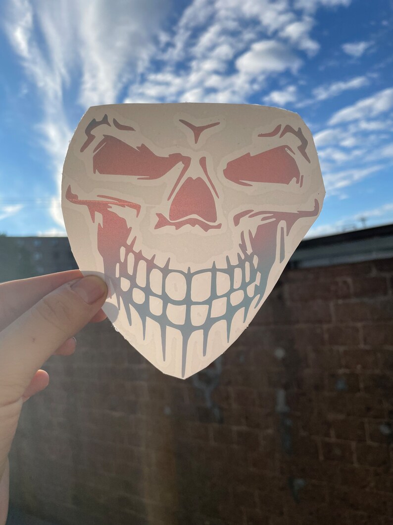 Holographic Skeleton Face Car Decal Waterproof Vinyl Sticker - Etsy