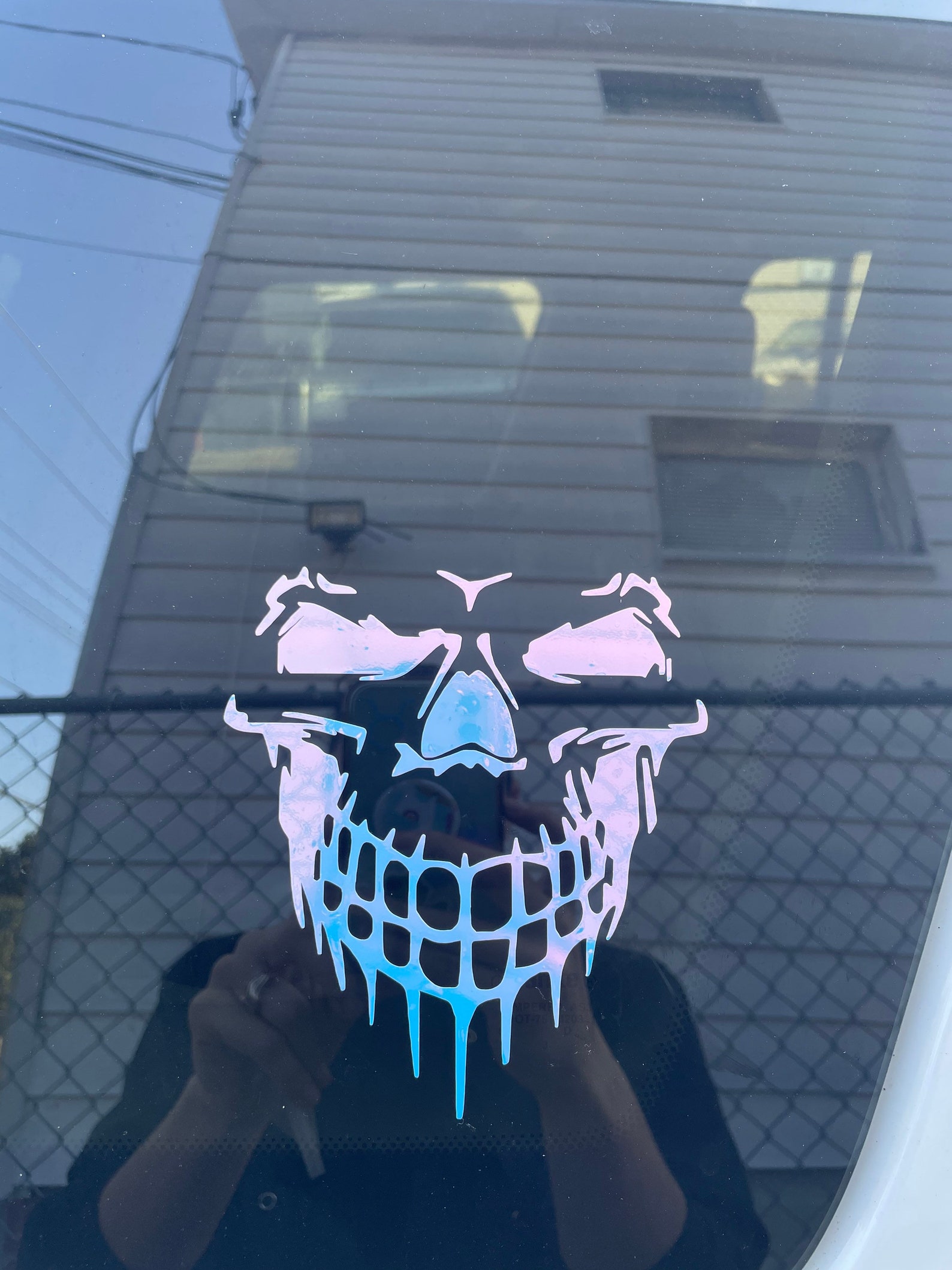 Holographic Skeleton Face Car Decal Waterproof Vinyl Sticker - Etsy