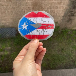 Puerto Rico Flag Kiss Lips Vinyl Sticker Decals Bumper - Etsy