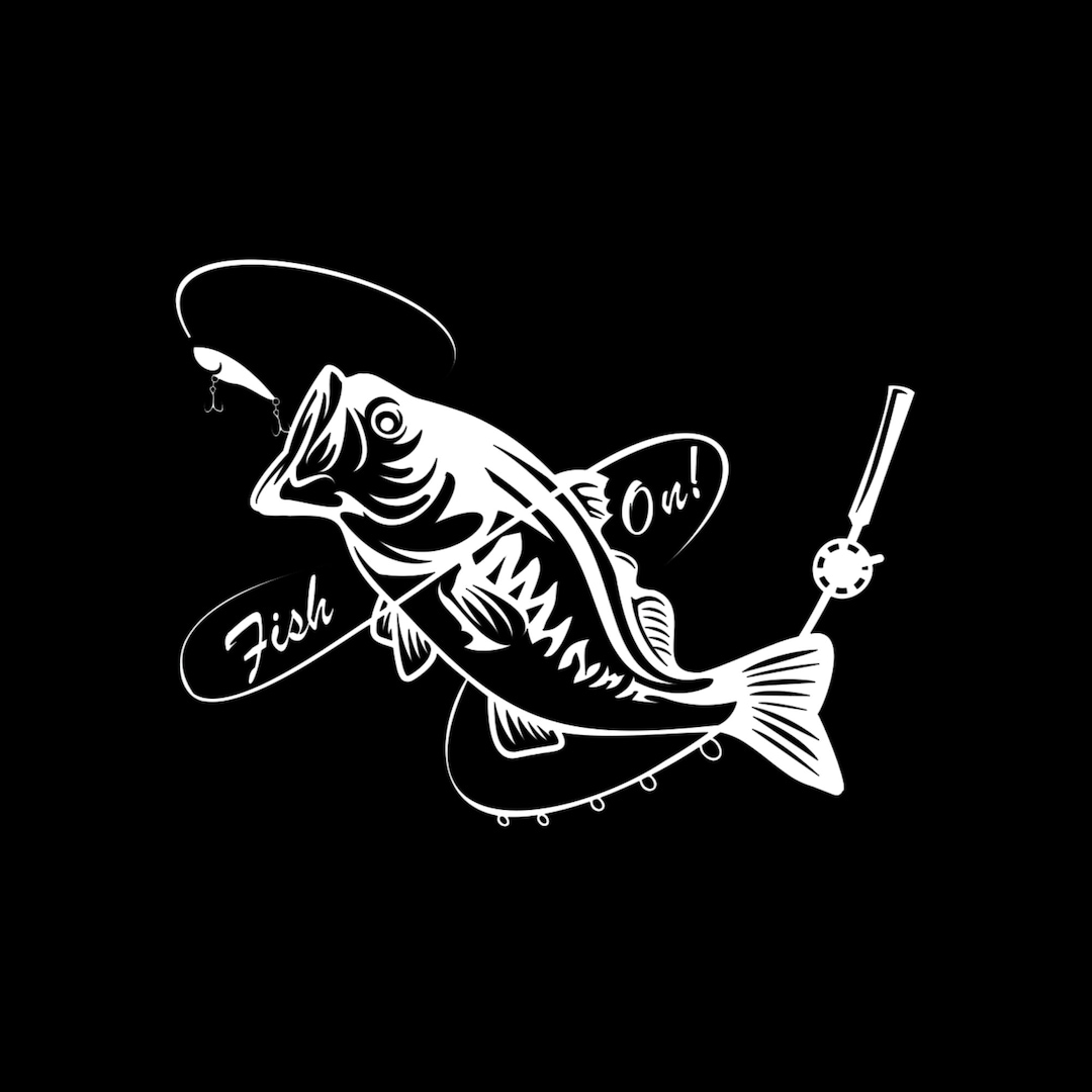 Fisherman Boat Decal Bass Fishing Car Window Decals Bumper - Etsy