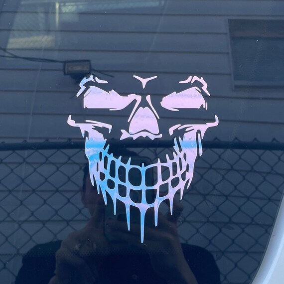 Holographic Skeleton Face Car Decal Waterproof Vinyl Sticker - Etsy