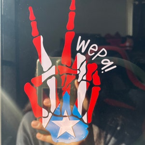 Puerto Rico Flag Wepa! Sticker Decal Bumper Stickers Window Decals Car ...