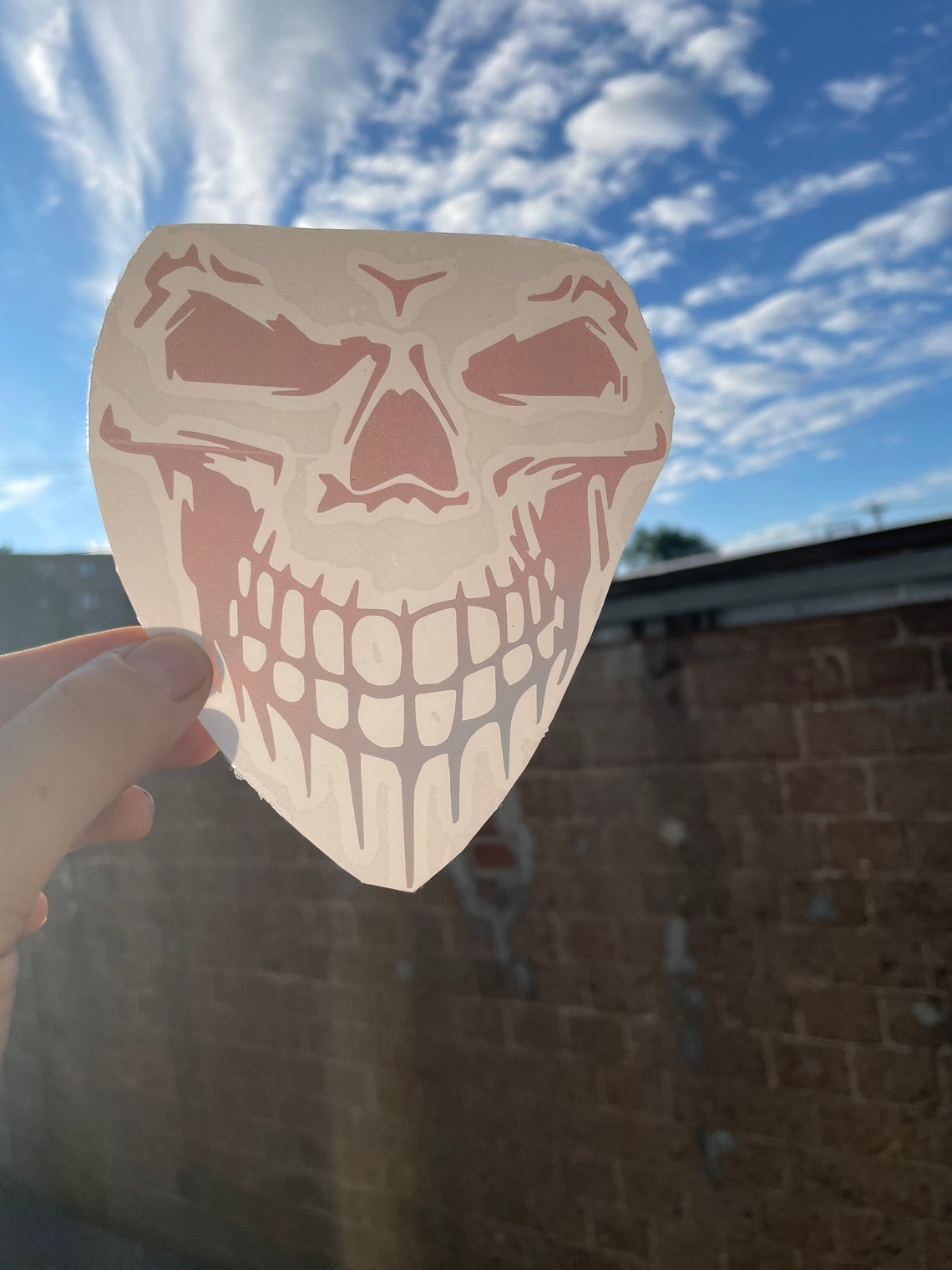 Holographic Skeleton Face Car Decal Waterproof Vinyl Sticker - Etsy