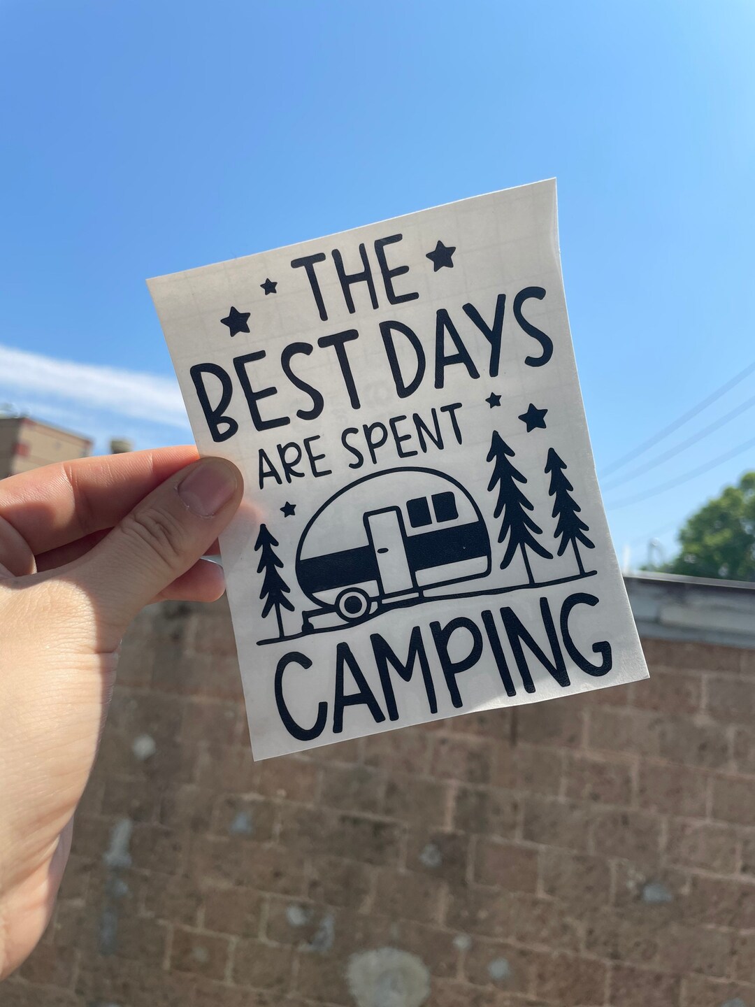 The Best Days Are Spent Camping Vinyl Sticker Decal for Cars Side ...
