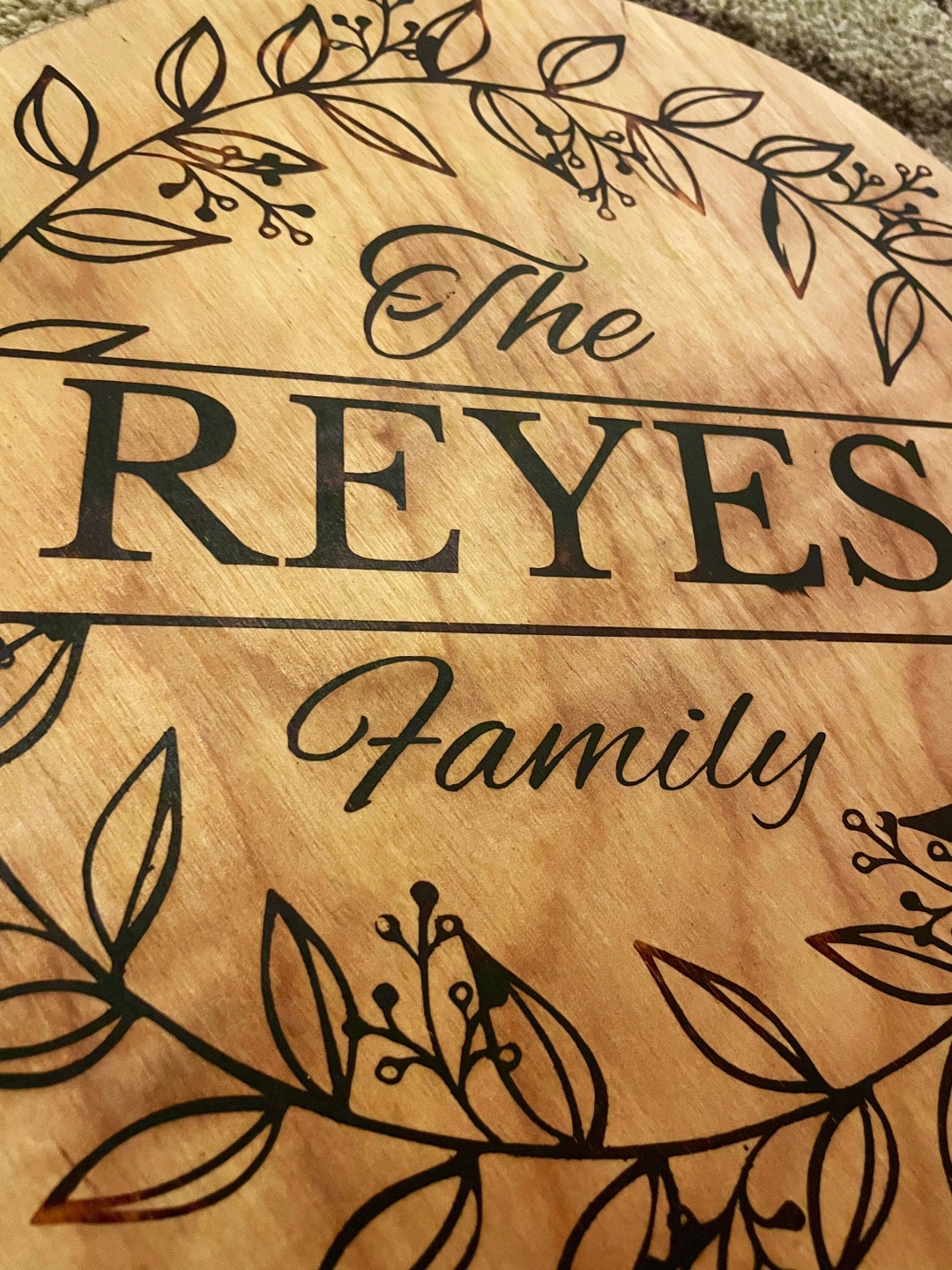 Personalized Custom Burned Wood Sign Family Name - Etsy
