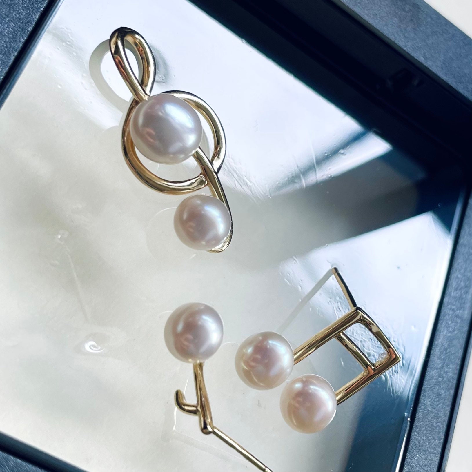 Musical Notation Pearl Earrings and Pendant, Gift for Her, Unique Pearl ...