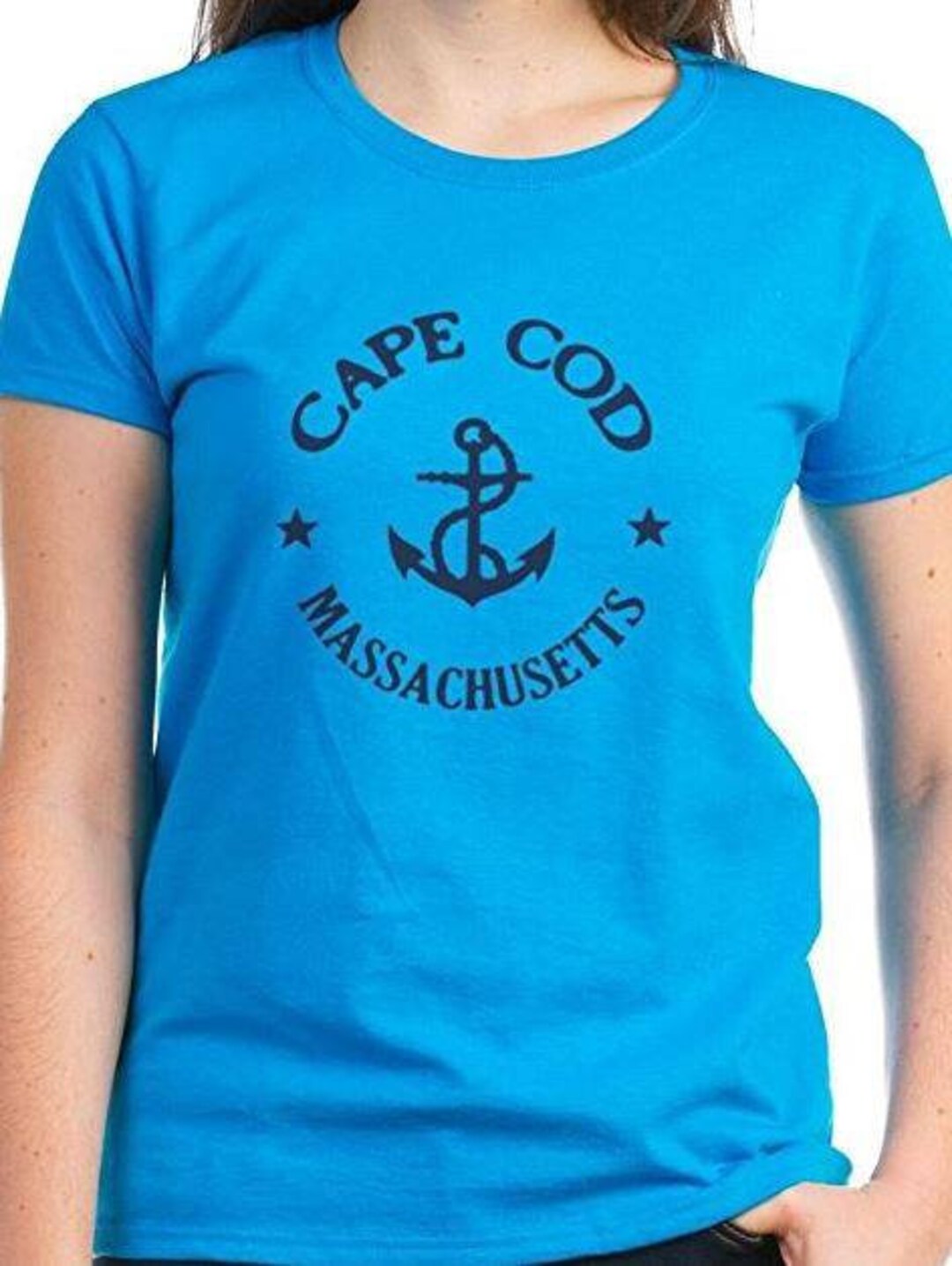 Cape Cod Massachusetts T-shirt: New England Anchor Design - Etsy